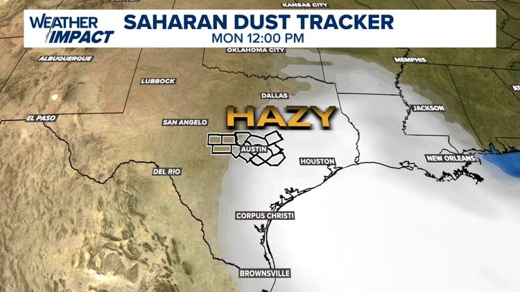 Saharan dust rolling in: What to expect over the next week in Central Texas