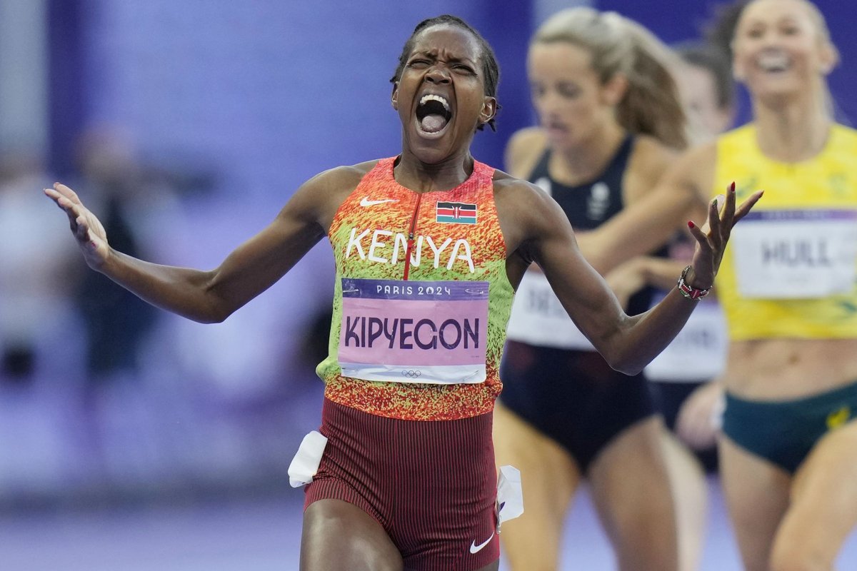Watch: Faith Kipyegon finishes seconds shy of first sub-4 minute women ...