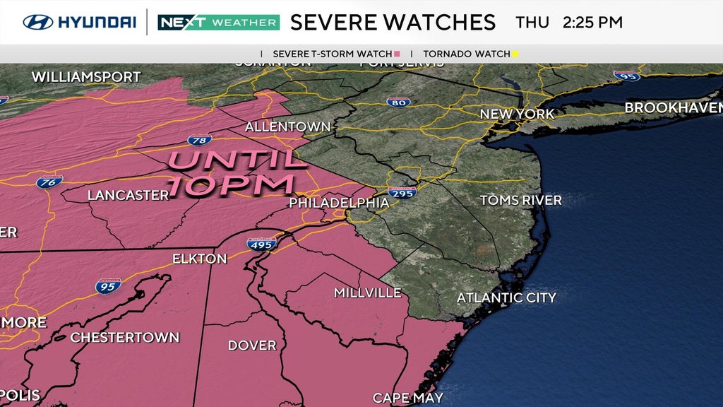 Strong storms possible in Philadelphia region as heat wave ends