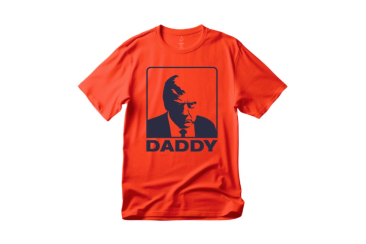 Team Trump hawks ‘DADDY’ T-shirts using mugshot photo after White House ...