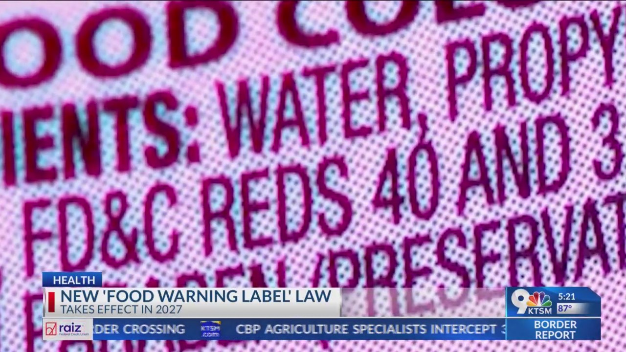 New 'food warning label' law takes effect in 2027