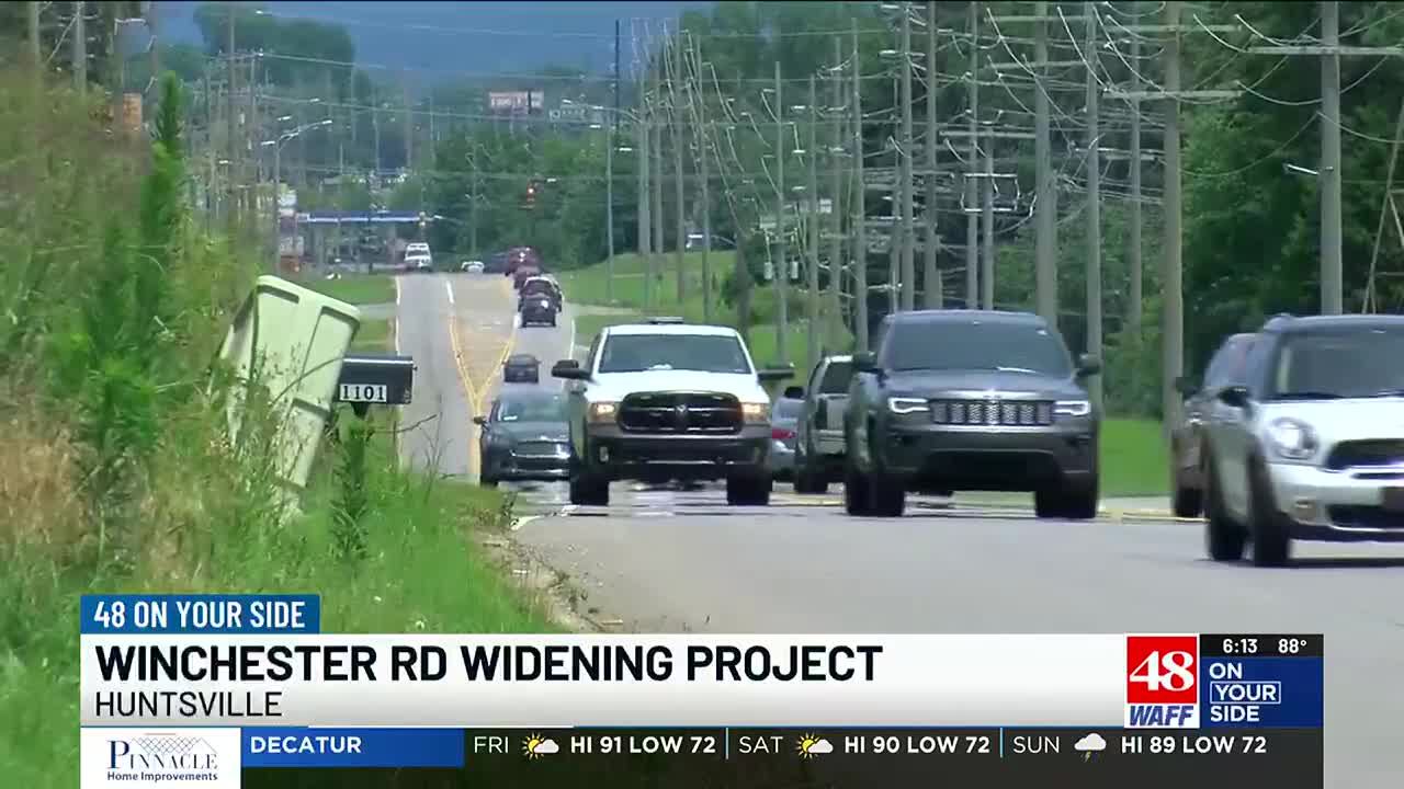 City of Huntsville: Winchester Road widening project won’t finish until ...