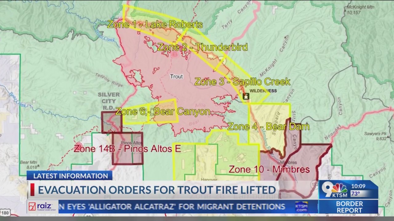 Evacuation orders for Trout Fire lifted