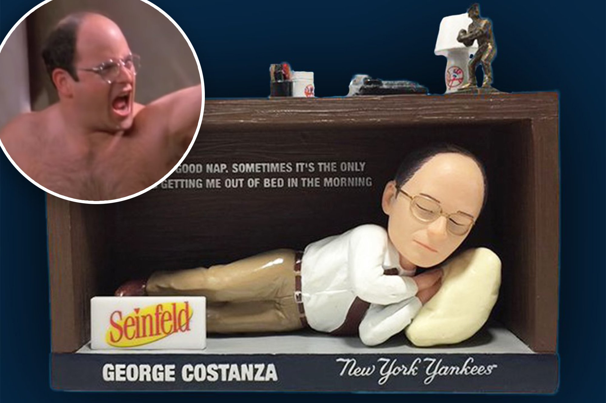 The summer of George hits Yankee Stadium with Costanza nap bobblehead ...