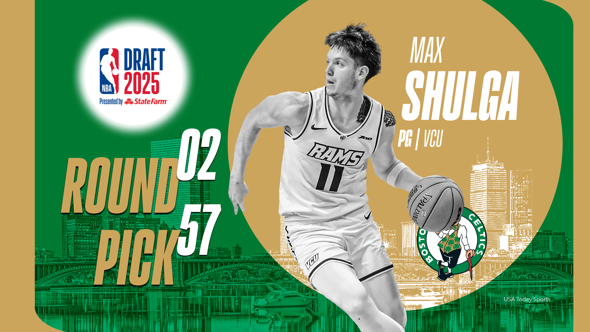 Celtics take VCU guard Max Shulga with No. 57 pick of 2025 NBA draft