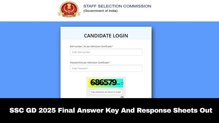 SSC GD 2025 Final Answer Key And Response Sheets Out At ssc.gov.in; Here's How To Download