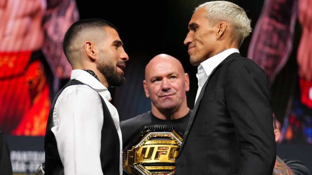 Charles Oliveira et Ilia Topuria : face à face intense avant l'UFC 317 ...