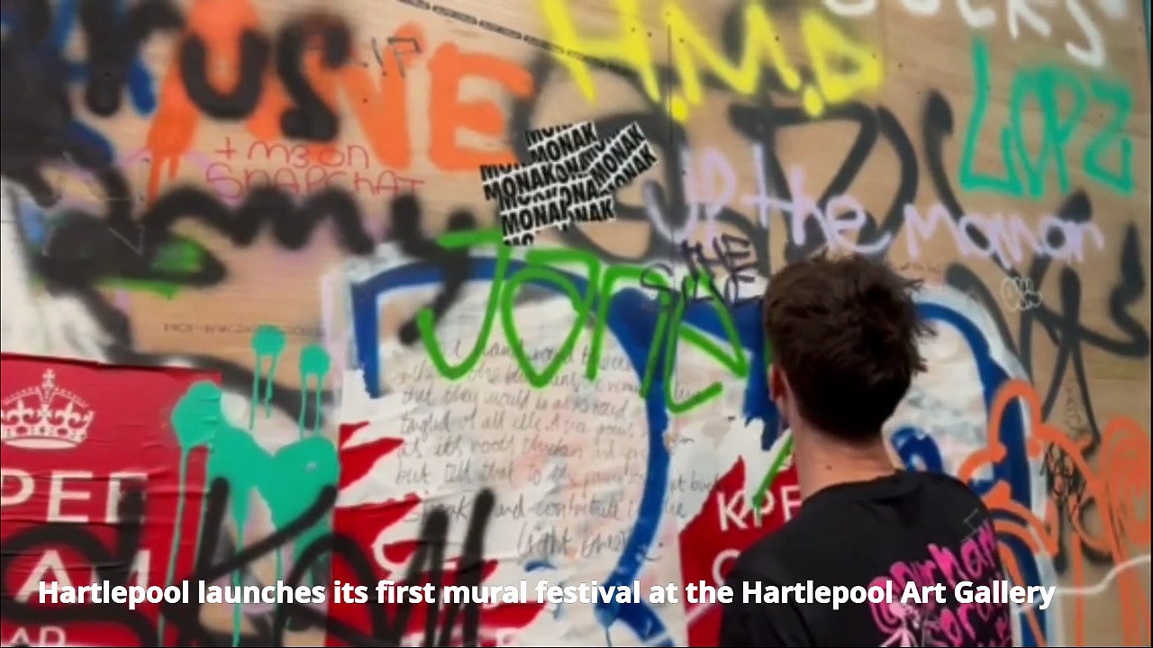 Durham Spray Paints artist Lewis Hobson leads Hartlepool’s first mural ...
