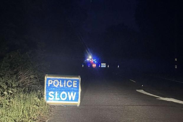 'Serious crash' which closed road involved car and motorcycle