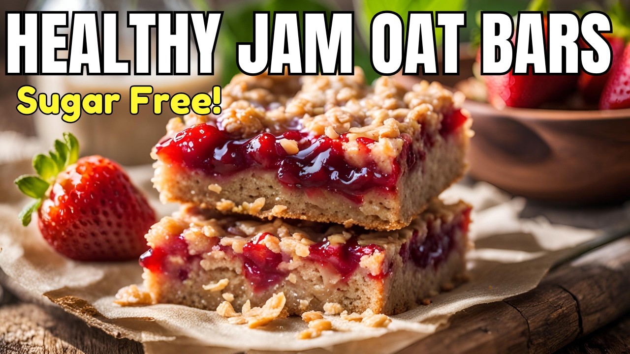 Healthy Jam Oat Bar Recipe | Easy & Sugar-Free