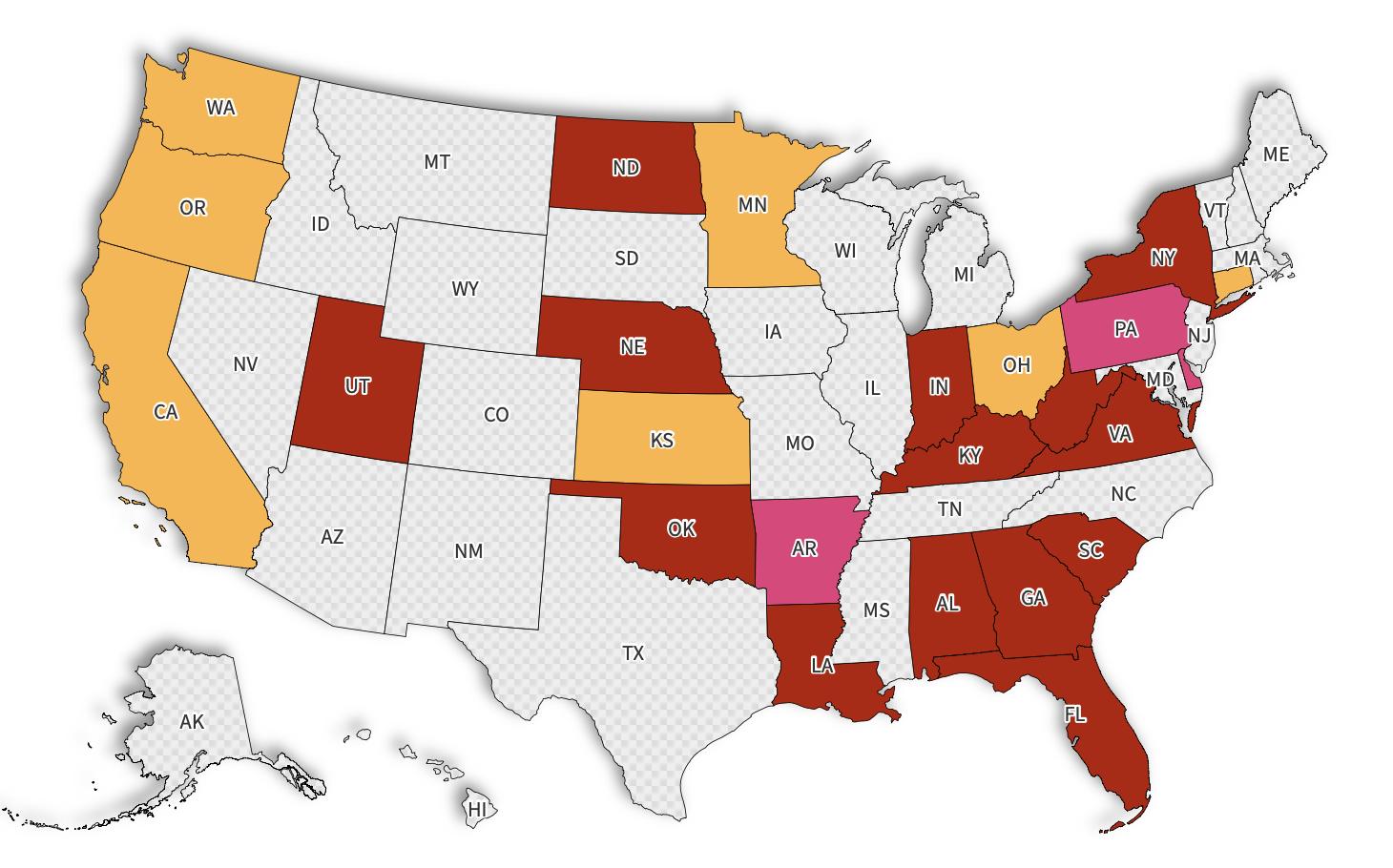 Map shows US states with school phone bans