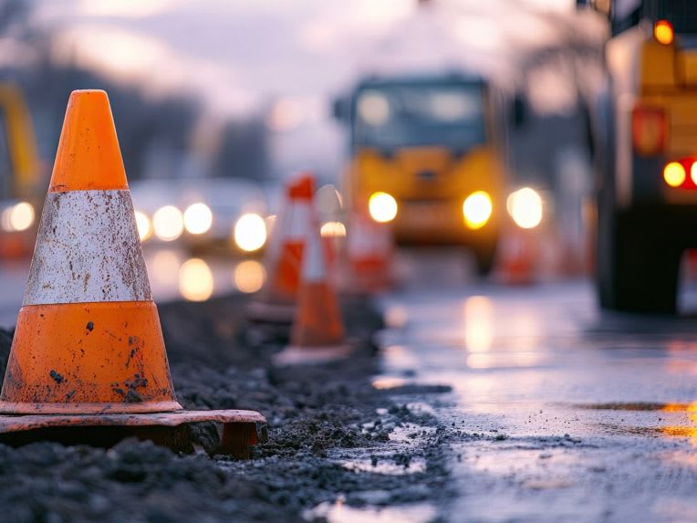 Großseeham: Tagesbaustelle auf der A8 heute, am 27.06.2025
