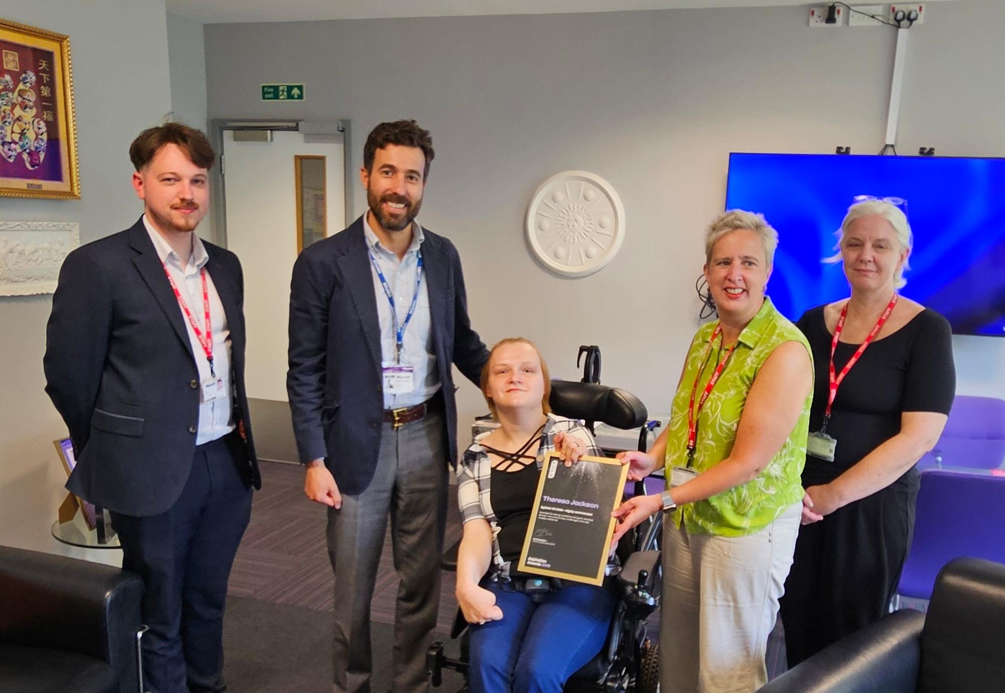 Nescot distance learning student receives NCFE Aspiration Awards 2025 accolade