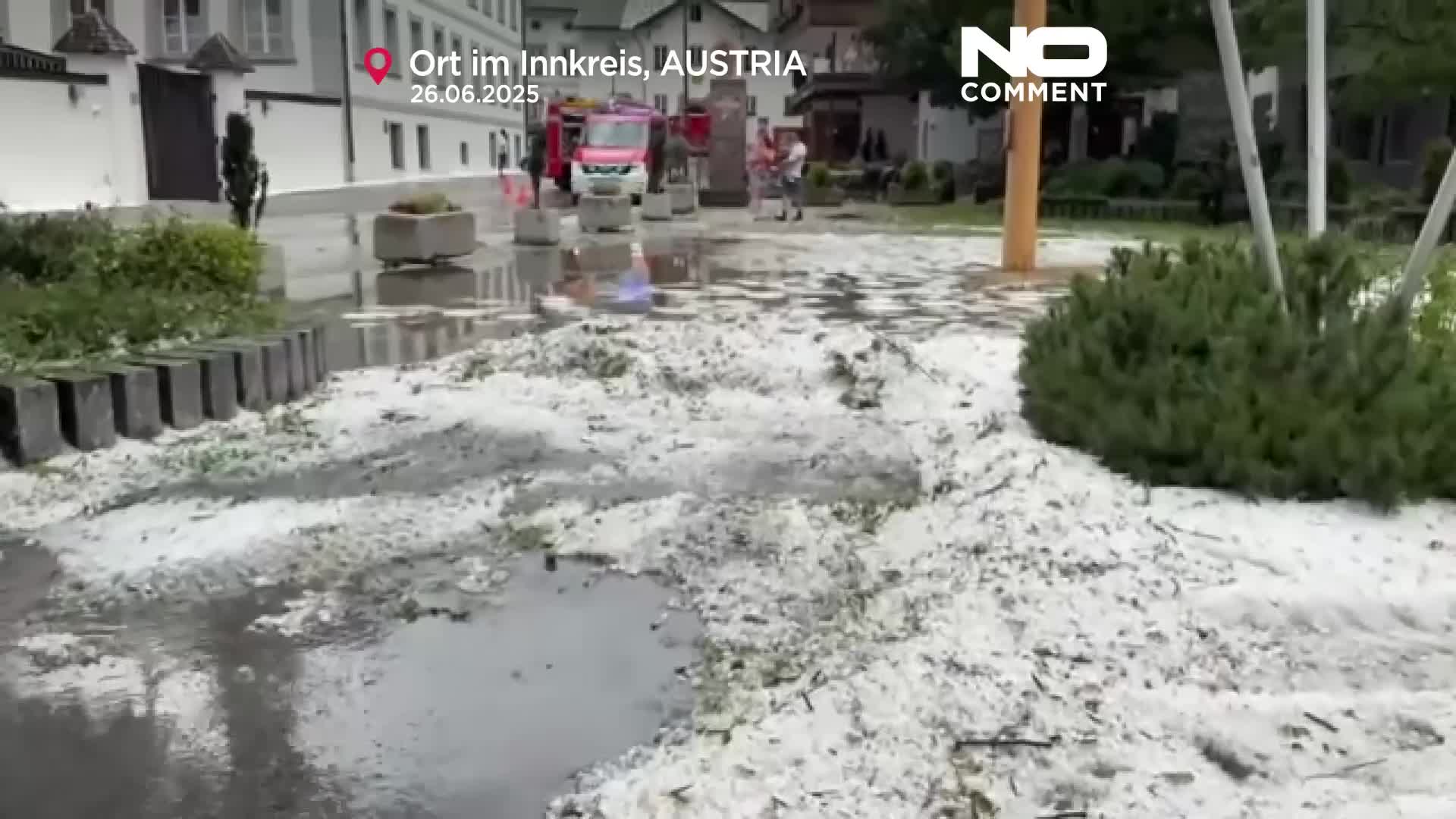 Austria: storms and hail damage crops, derail train, and disrupt festival
