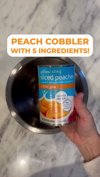 Grab some cake mix for this easy peach crumble hack!