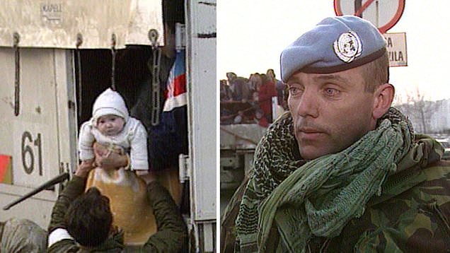 1993 - British troops help evacuate more than 2000 refugees from Srebrenica