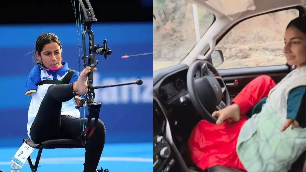 'Never say never': Indian Paralympic star Sheetal Devi drives car with ...