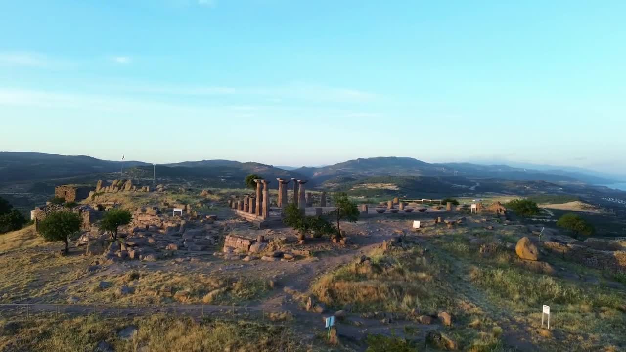 Drone Views of Kefalonia's Ancient Greek Village, Assos