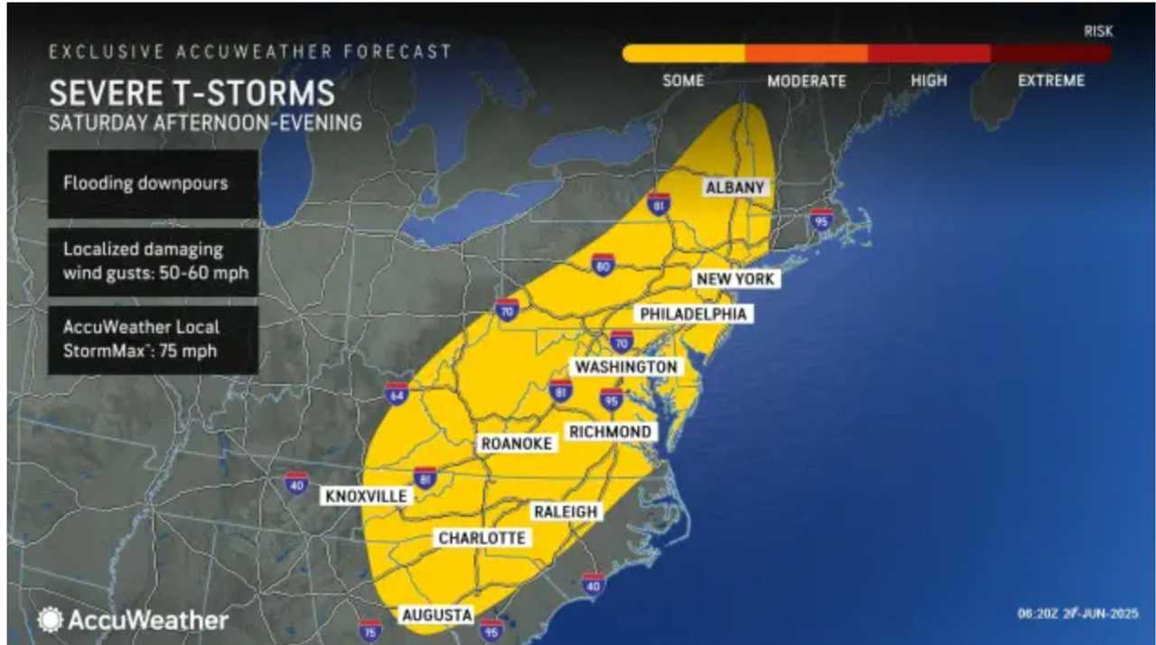 New Round Of Scattered Severe Storms Taking Aim At Northeast