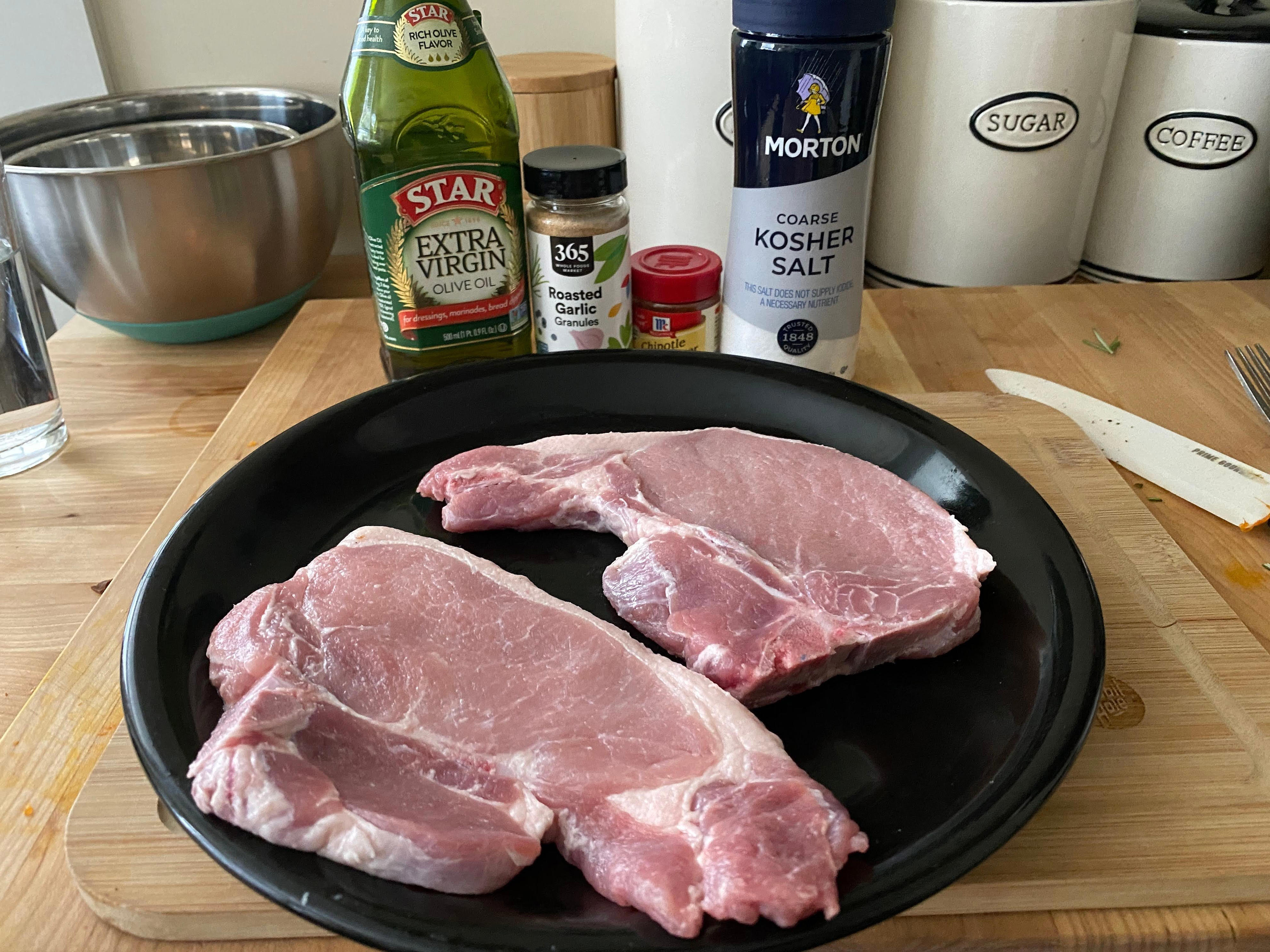 I made 3-ingredient pork chops in my air fryer. They were so tasty and ...