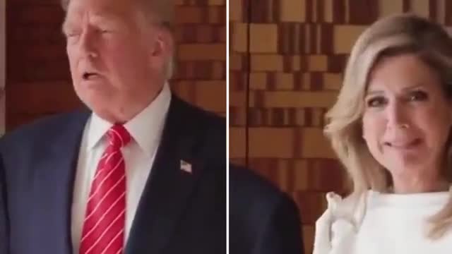Watch: Dutch queen appears to pull face while meeting Trump