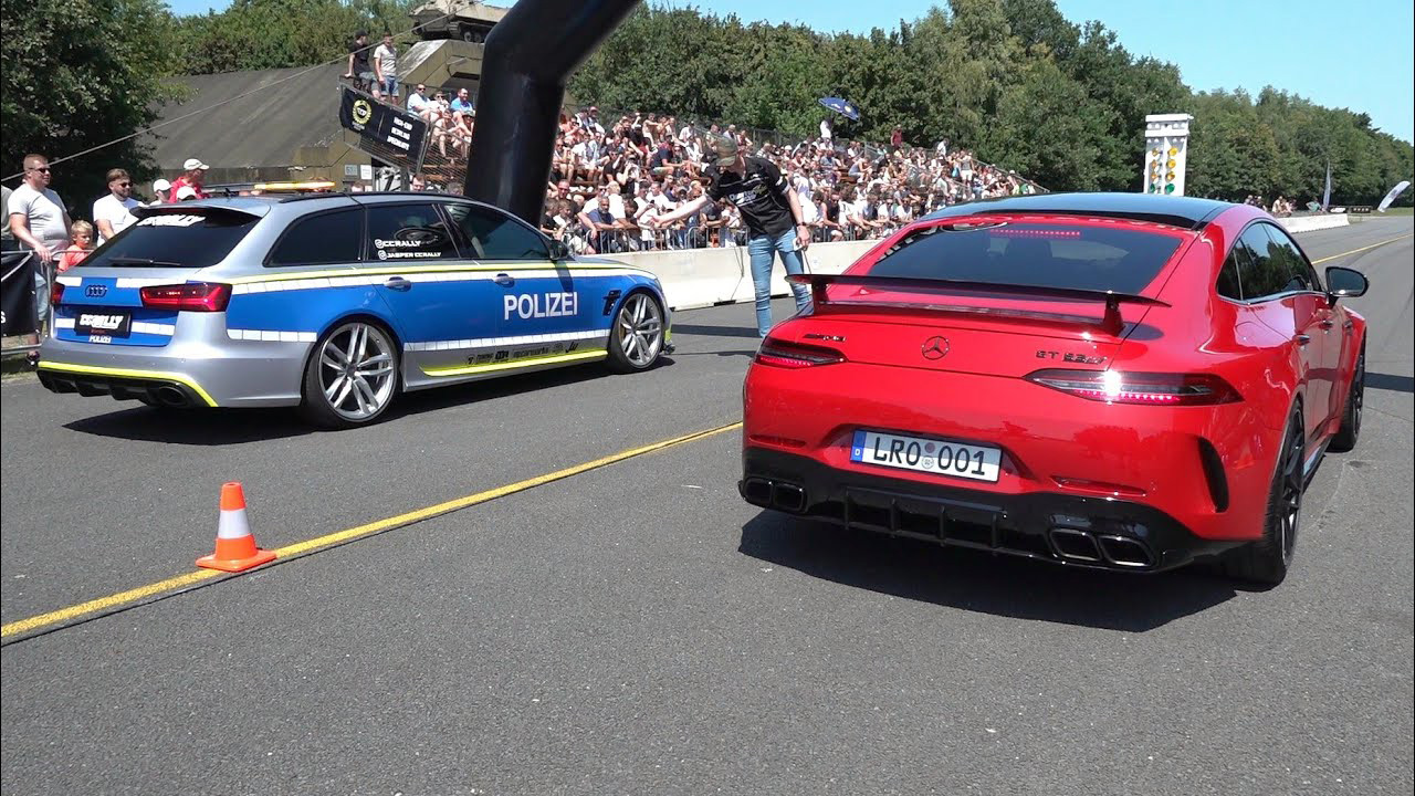 German Polizei Audi RS6 Avant vs Mercedes-AMG GT63 4Matic+ – V8 ...