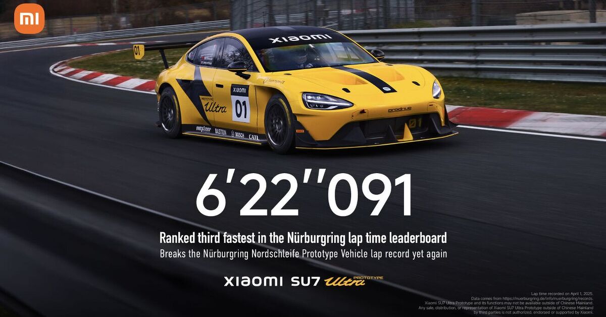 Xiaomi S7 Ultra Prototype Smashes Four-Door Nürburgring Record