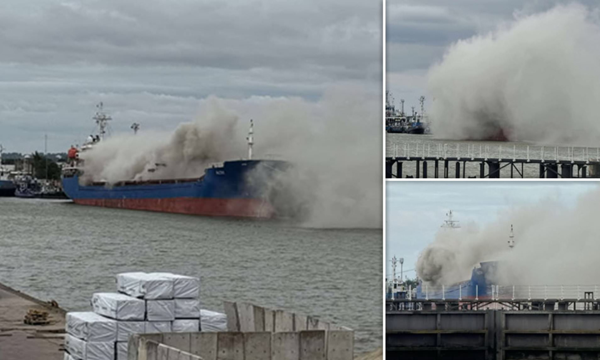 Container ship fire in Hull forces roads and museum to close as city is ...