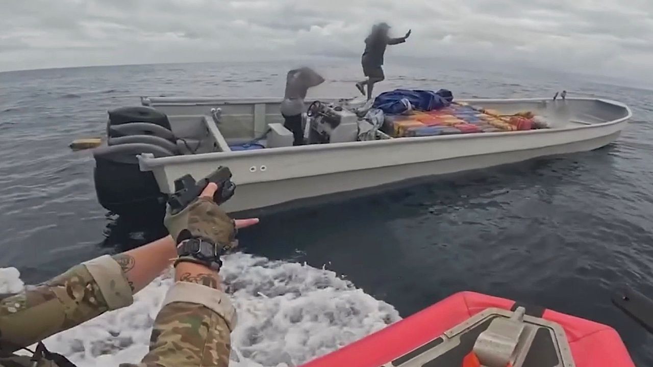 US Coast Guard intercepts drug boat in high-speed ocean pursuit