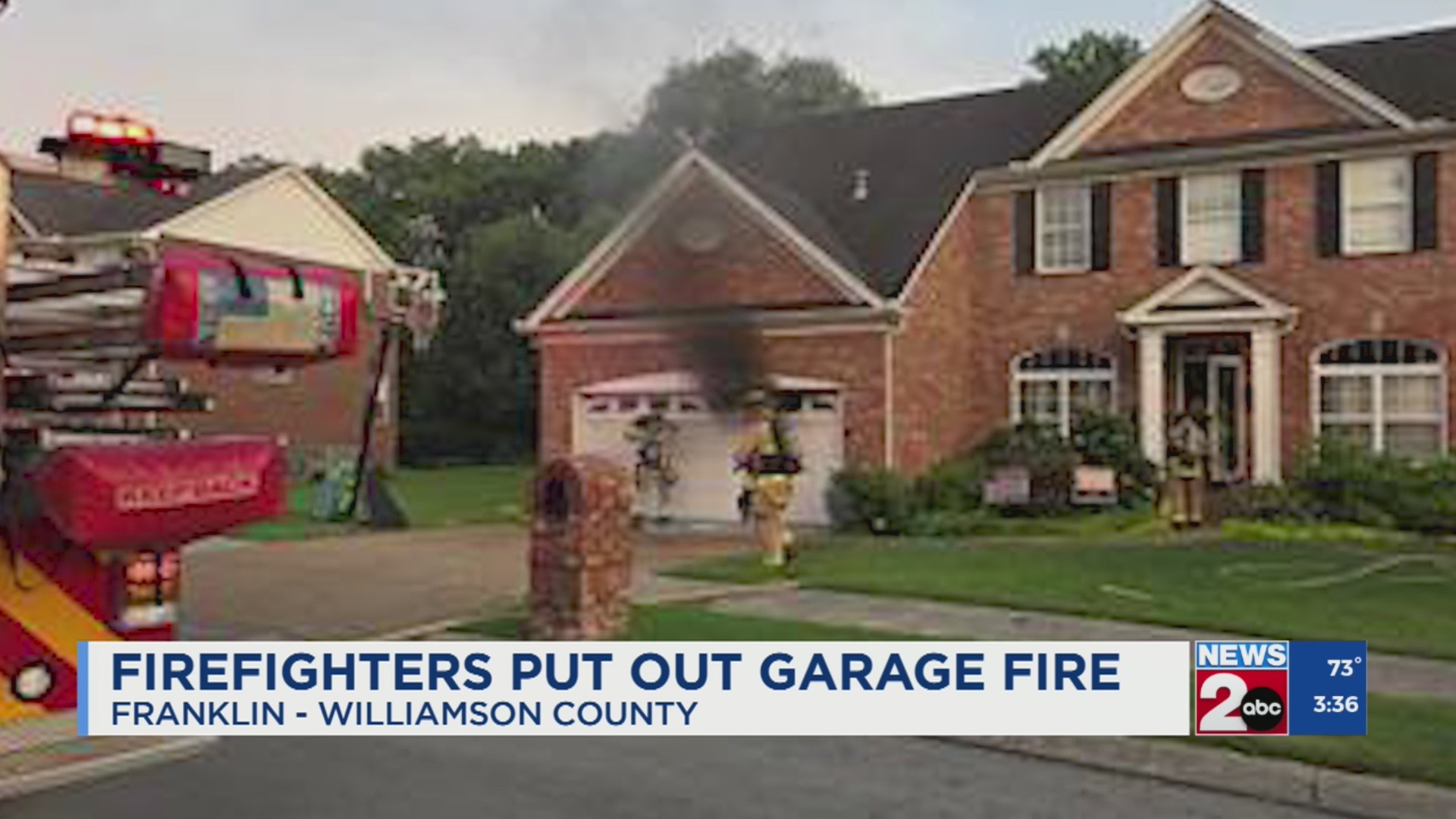 Franklin, TN firefighters battle garage fire