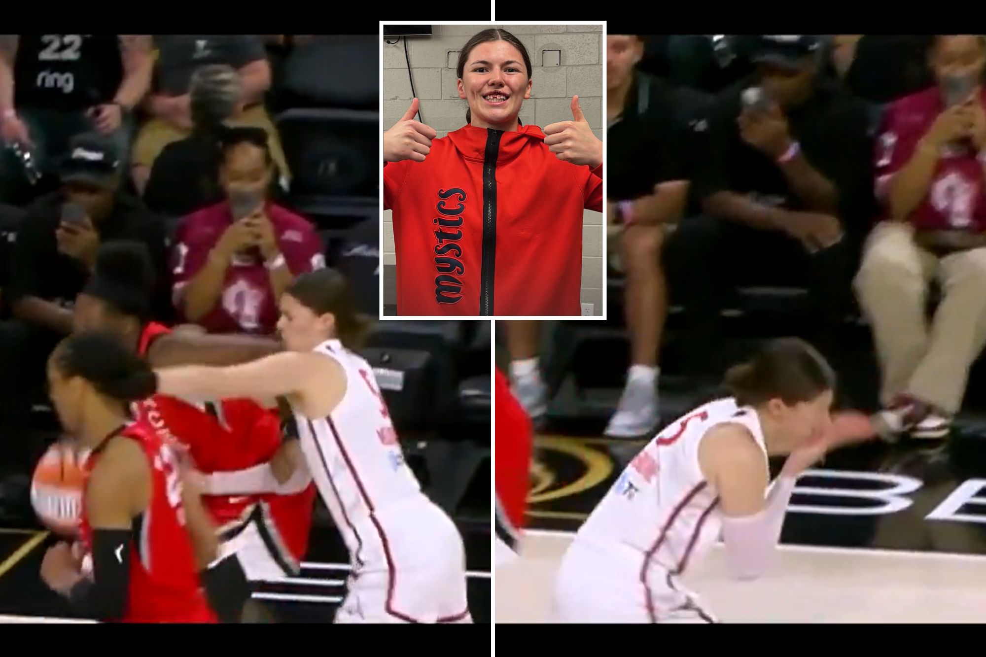 Mystics’ Jade Melbourne chips tooth in bloody scene after catching ...