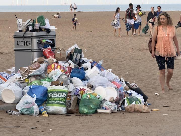 ‘Take it home’: Appeal after fury over rubbish left on Skegness beach