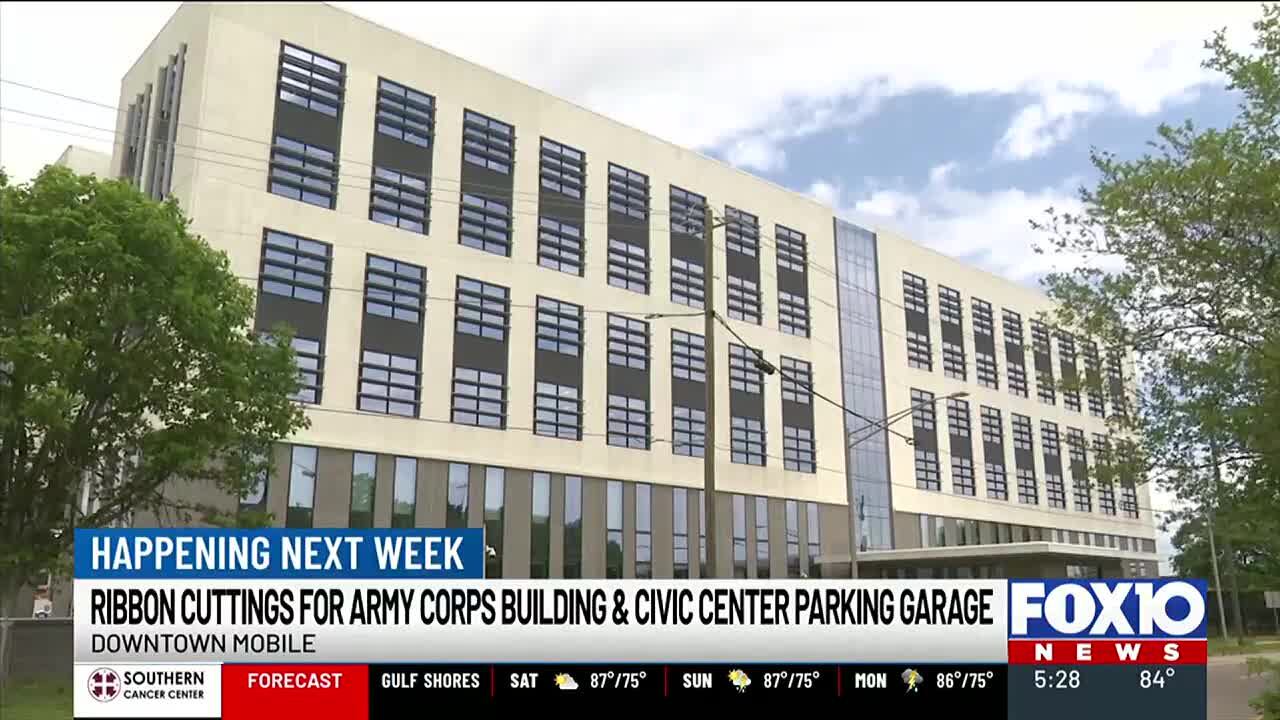 Ribbon cutting set for two downtown buildings