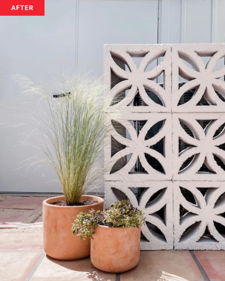 This Patio Redo Has the Smartest Trick for Hiding an Ugly AC Condenser