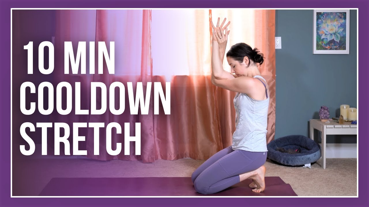 10-Min Yoga Cooldown 😻 Post-Workout Stretch with Kittens | Gentle Full ...