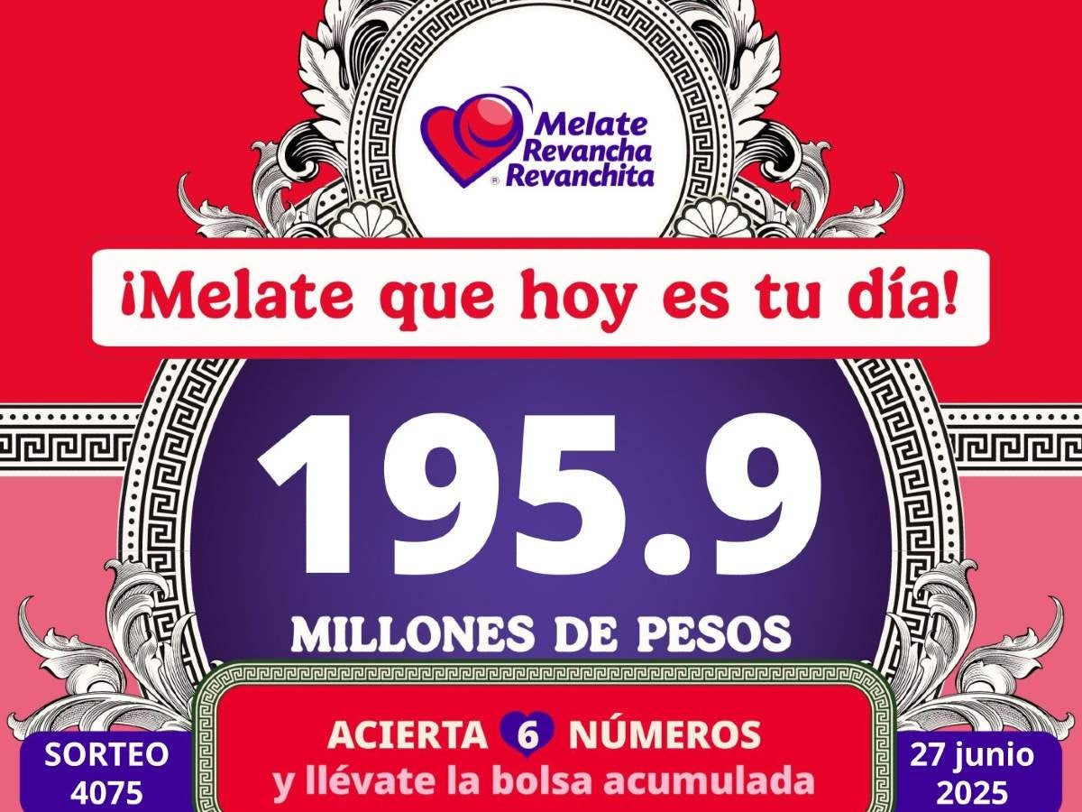 Melate: Resultados del sorteo del 27 de junio de 2025