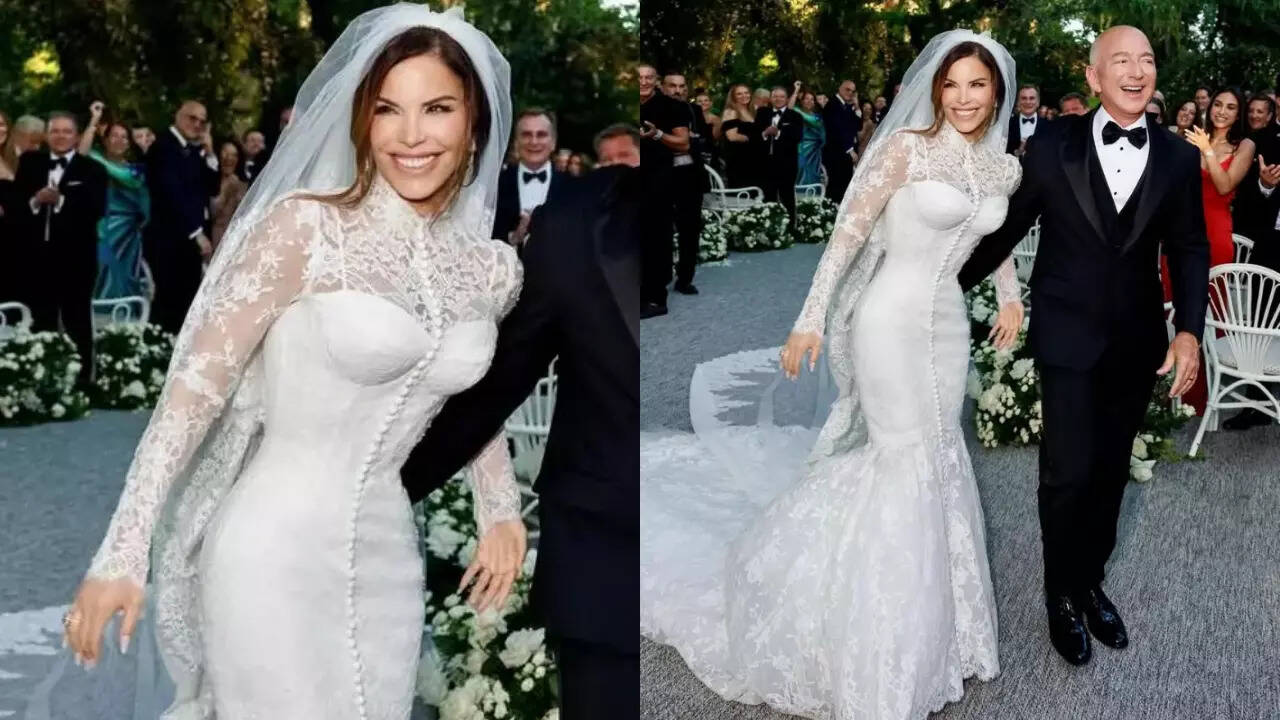 Jeff Bezos weds Lauren Sanchez: Bride's wedding dress took 900 hours to ...