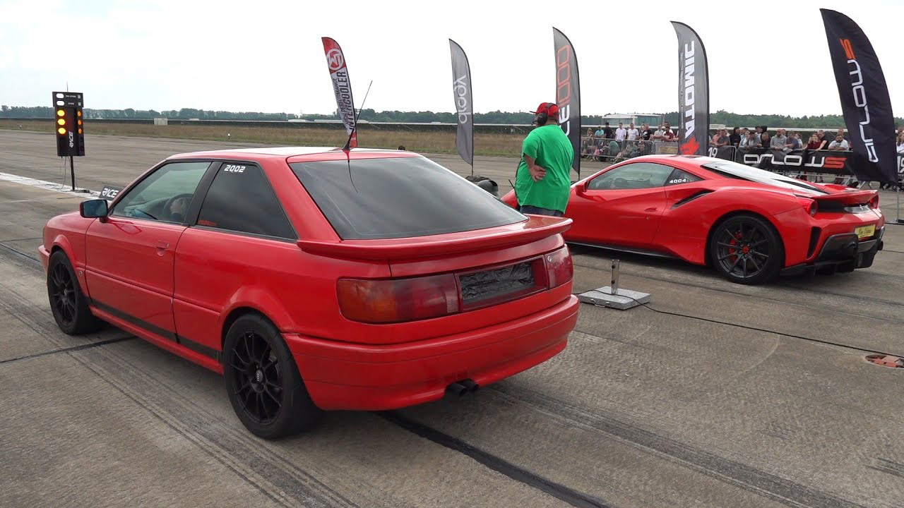 Modified Cars Drag Racing – 780HP Audi S2 Quattro vs 488 Pista vs GT2 ...