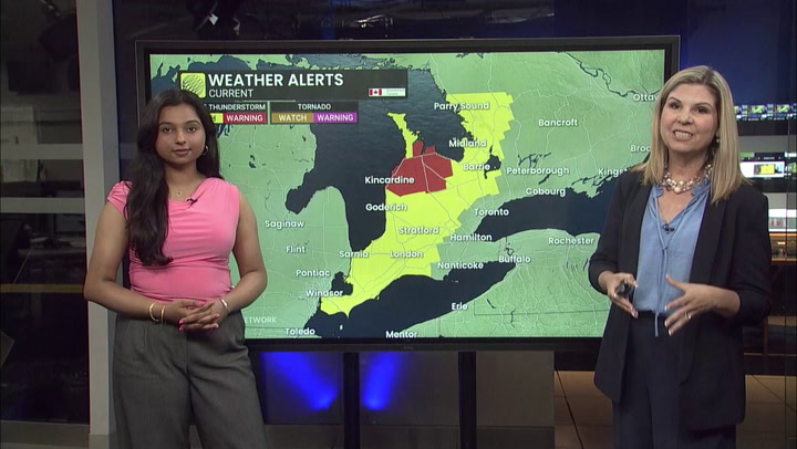 Severe thunderstorm warnings issued in southern Ontario