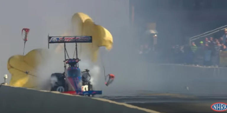 Norwalk NHRA Qualifying: Tony Stewart's NHRA Top Fuel Car Explodes
