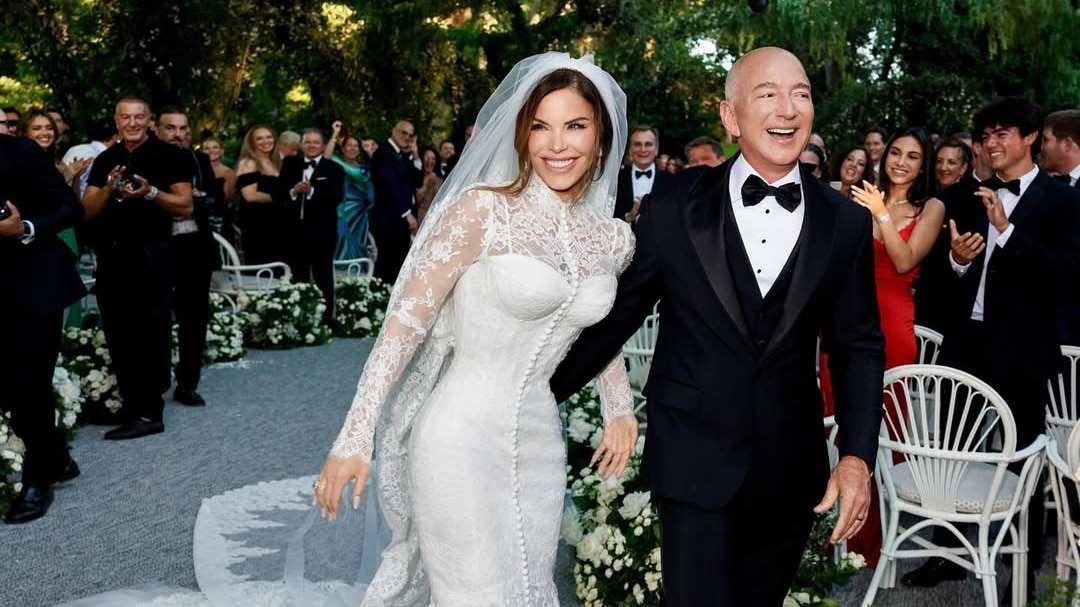 Lauren Sanchez adds ‘Bezos' to Instagram handle, shares first wedding photo