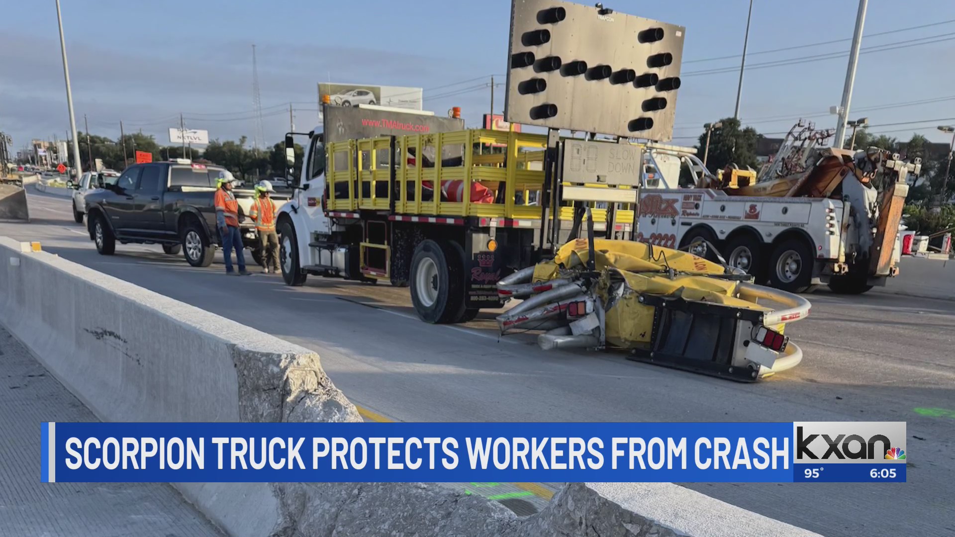 18-wheeler strikes scorpion truck, shuts down part of US 183