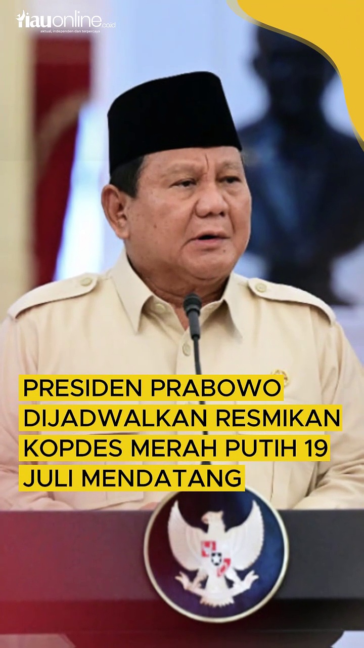 Presiden Prabowo Dijadwalkan Resmikan Kopdes Merah Putih 19 Juli Mendatang