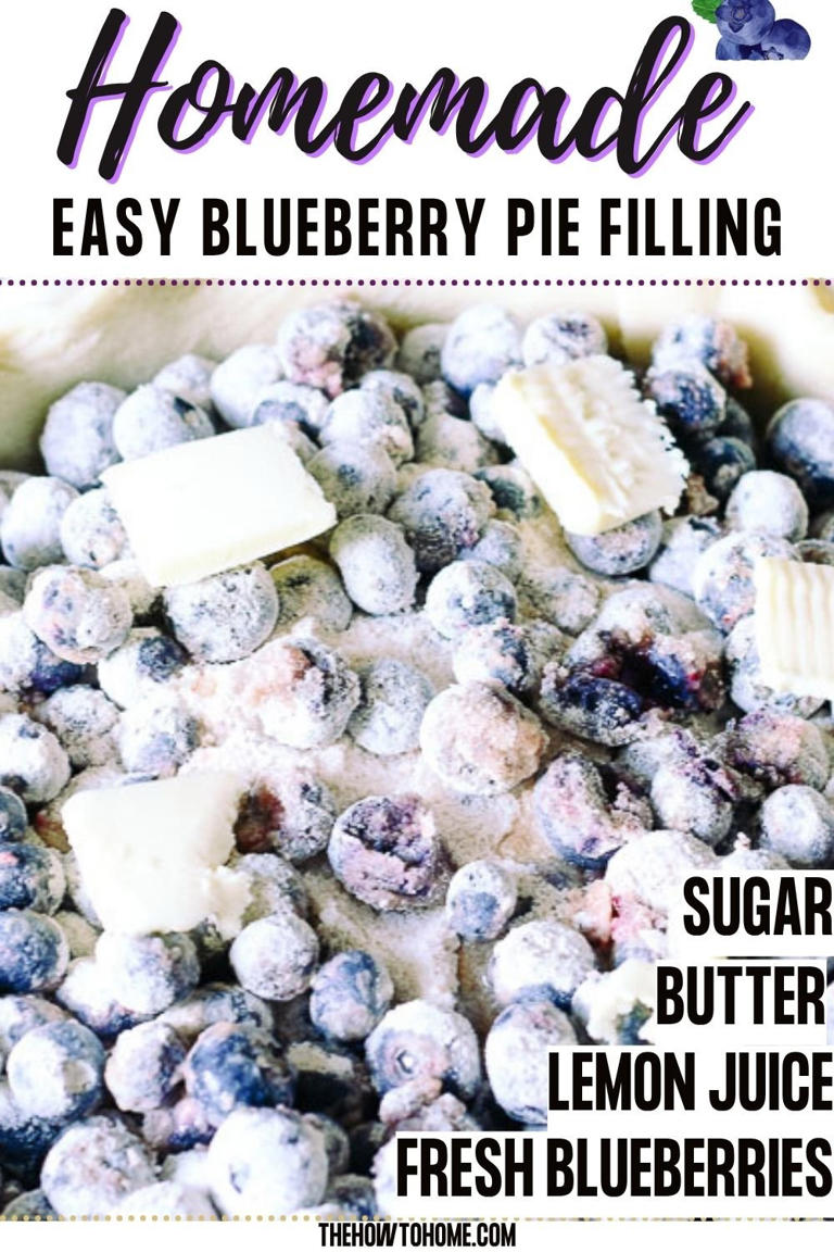 Easy blueberry pie filling recipe with store bought crust