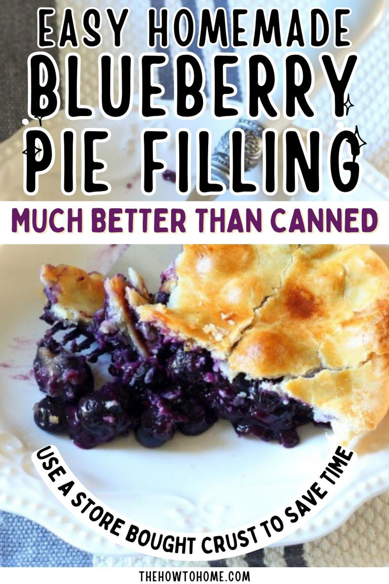 Easy blueberry pie filling recipe with store bought crust