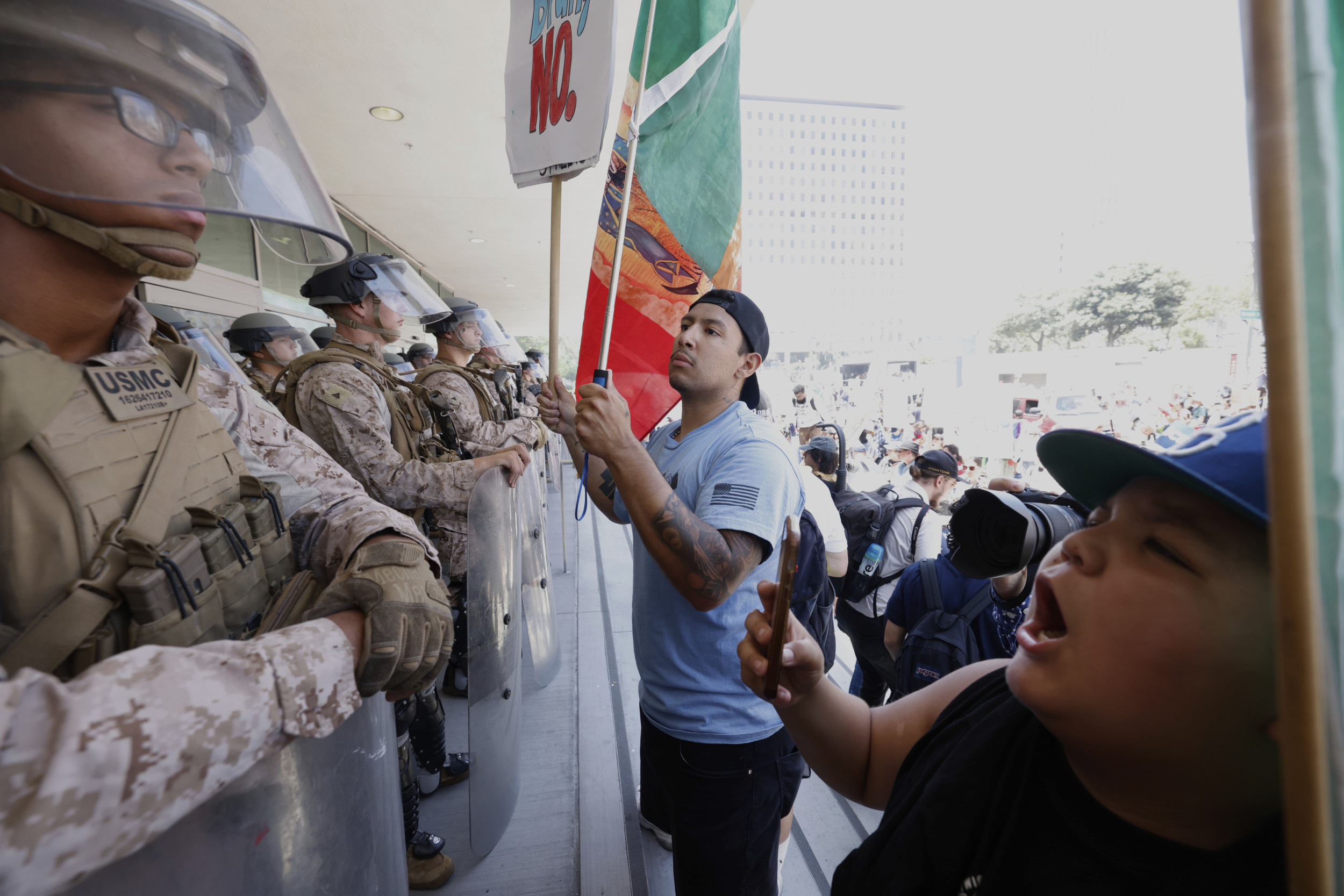 L.A. protesters, law enforcement clash in July Fourth demonstration