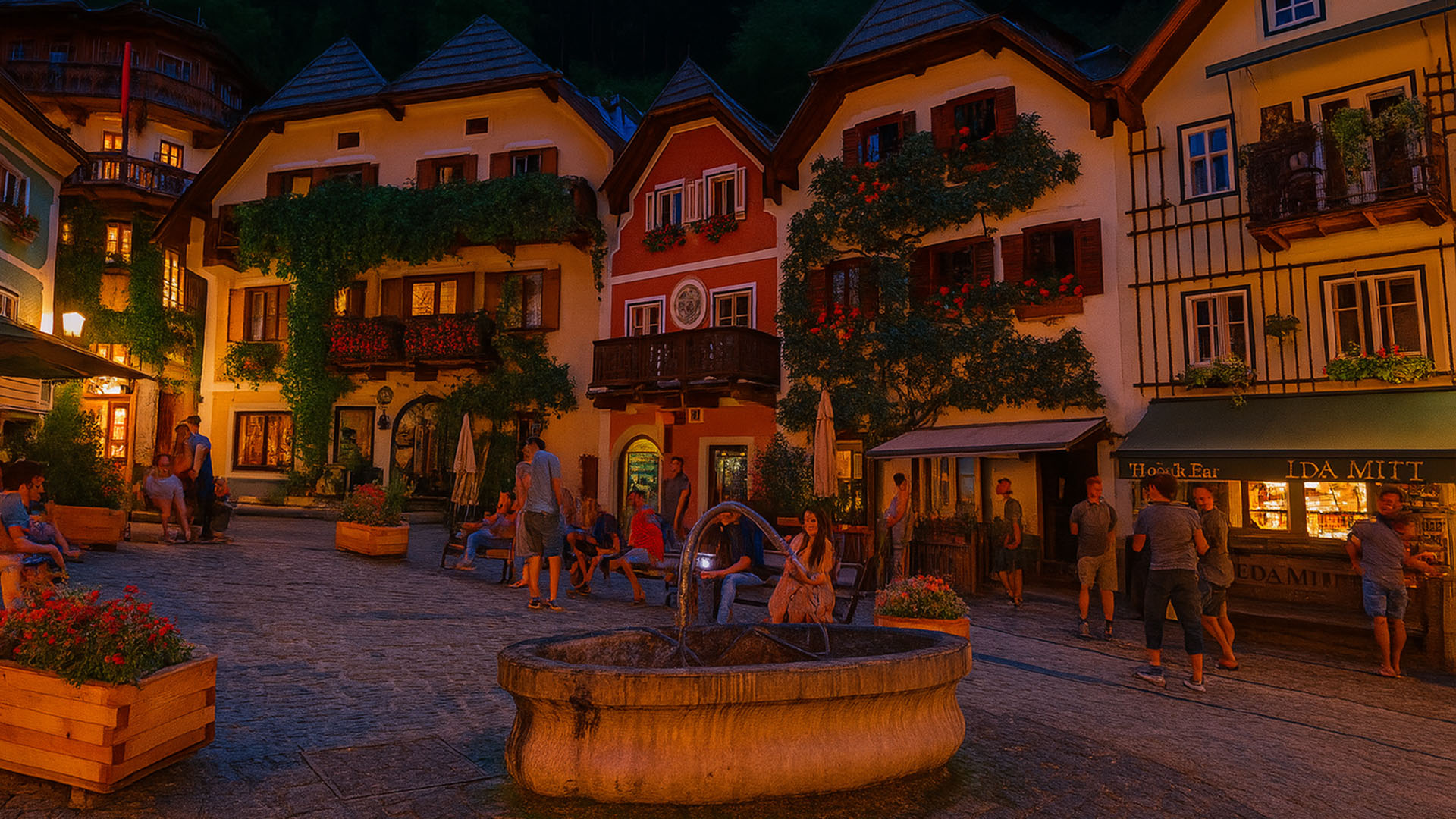 Sunset Walk in Hallstatt, Austria – Austria’s Iconic Alpine Village (4K)