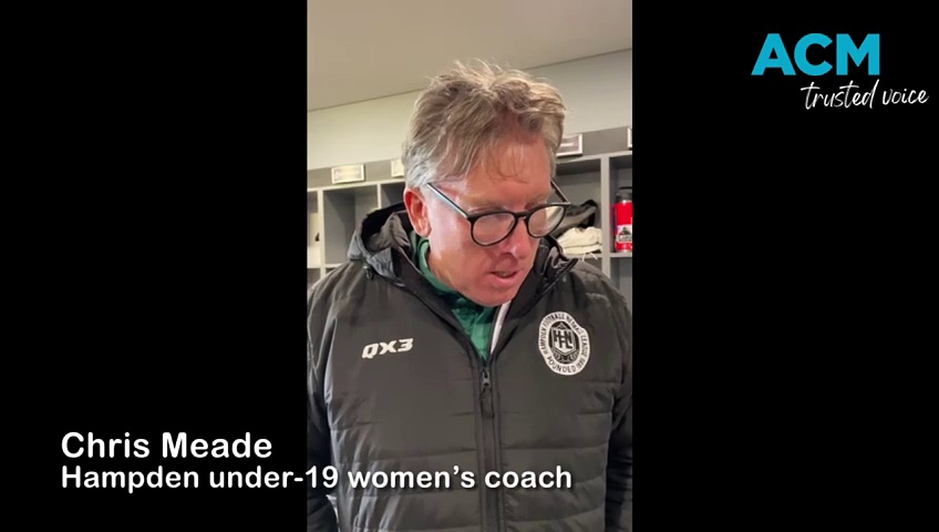 Football: Hampden under-19 women's footy coach Chris Meade