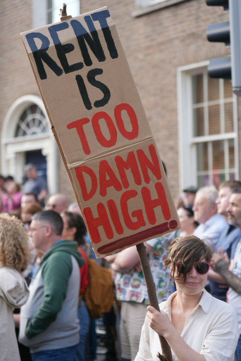 Housing protest backed by dozens of unions takes place in Dublin