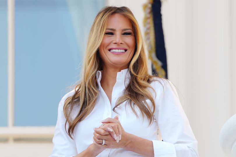 Melania Trump, 55, shows off tiny waist as she performs President Trump ...